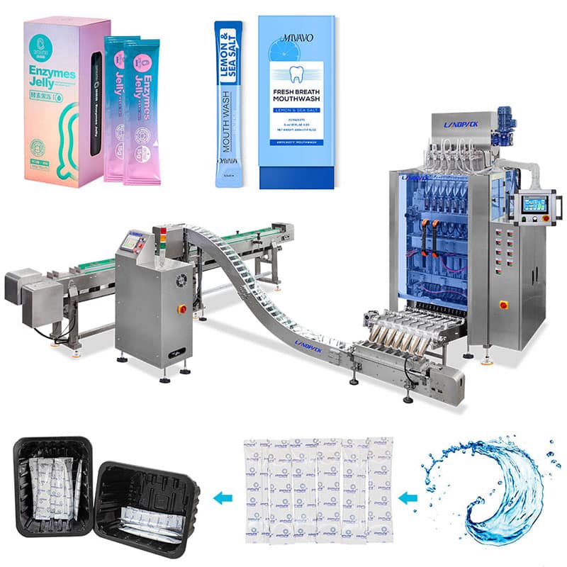Automatic Liquid Stick Bag Packing Counting And Boxing Machine
